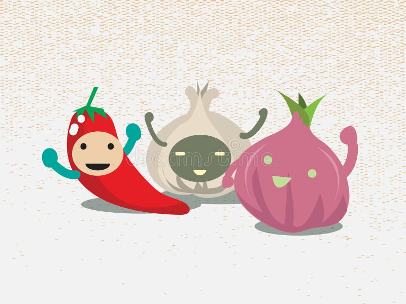 Chilli Garlic Vector Illustration or Sketch Stock Illustration ...