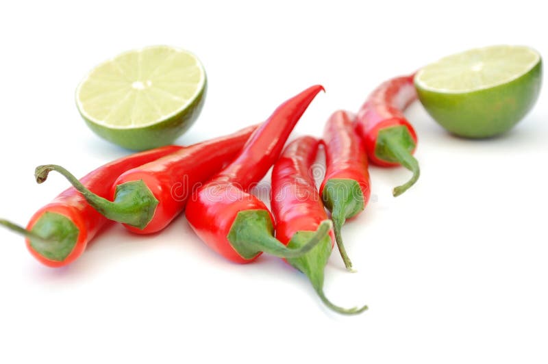 Chilli and lime stock image. Image of cuisine, green - 14074639