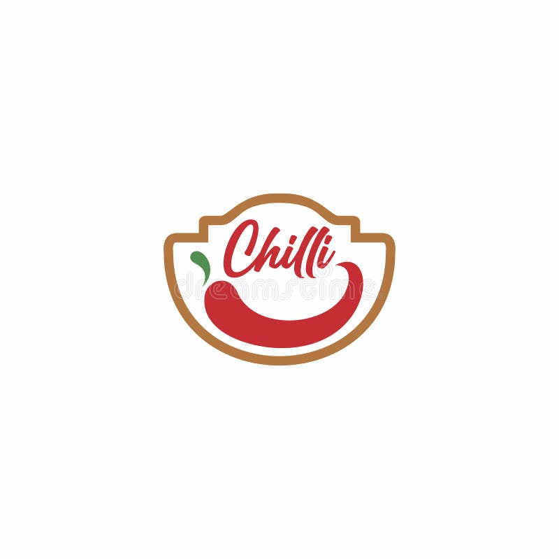 Chilli Logo Emblem Vector. Chilli Icon Stock Vector - Illustration of ...