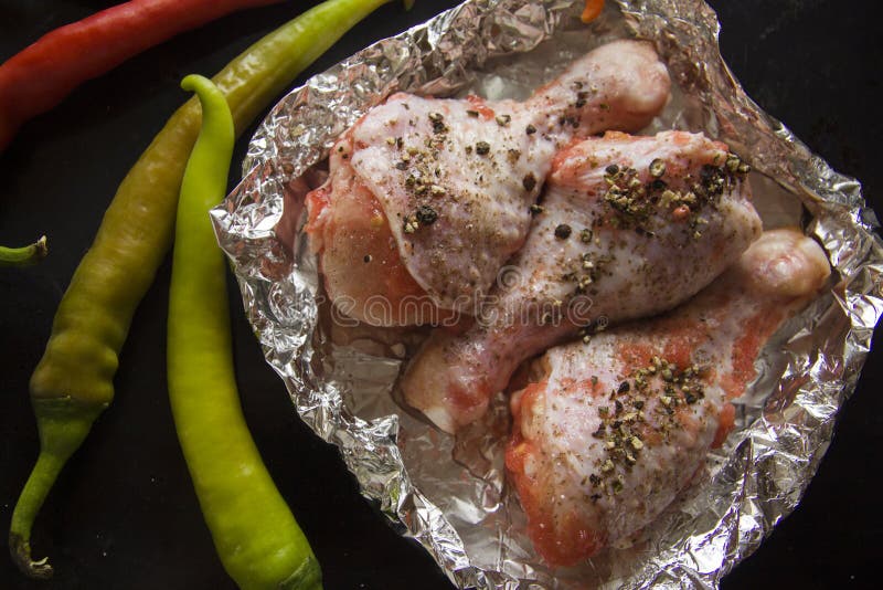 Chilli and marinated legs stock image. Image of ingredient - 60648857