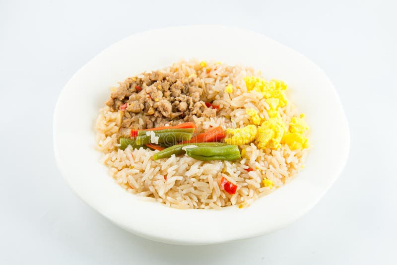 Chilli Paste with Pork and Fried Rice Stock Photo - Image of ingredient ...
