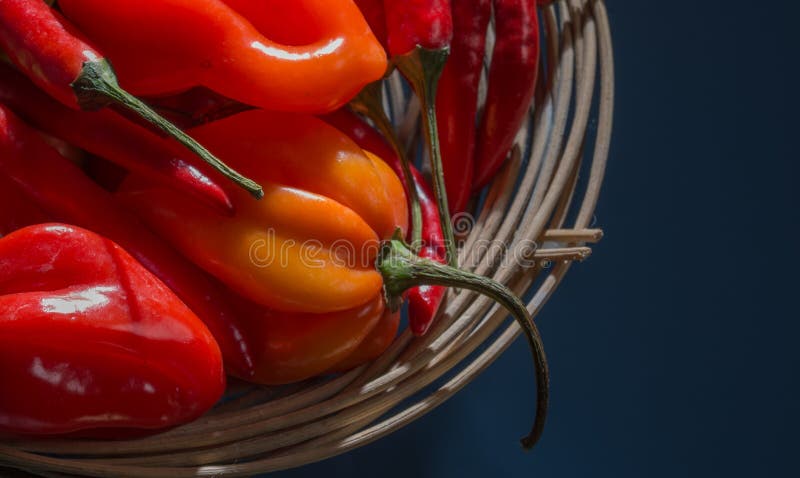 Chilli Pepper, Different Types and Colors, Close-up Photography Stock ...