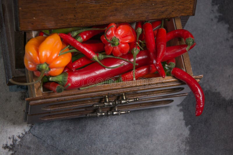 Chilli Pepper, Different Types and Colors, Very Original, with Copy ...