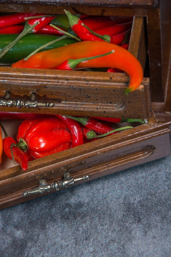 Chilli Pepper, Different Types and Colors, Very Original, with Copy ...