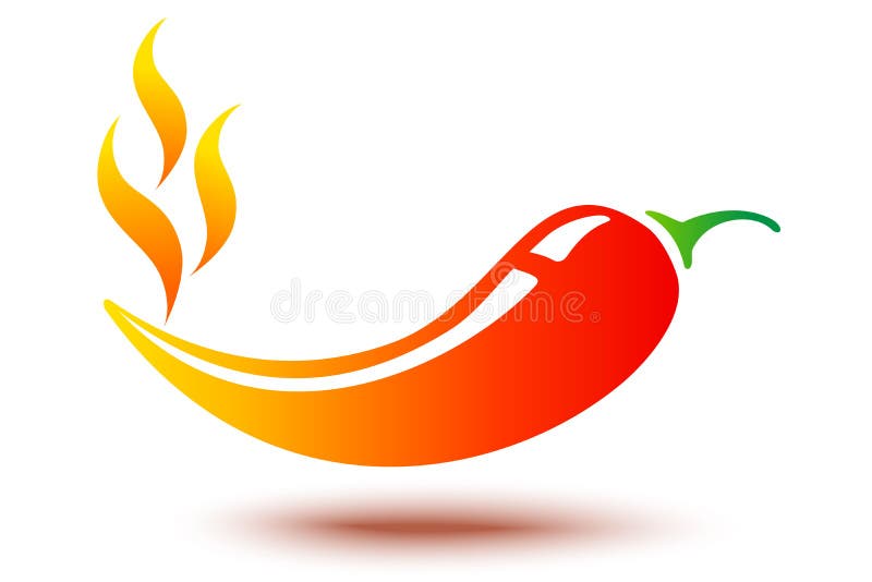Chilli pepper with flame stock vector. Illustration of jalapeno - 116667659