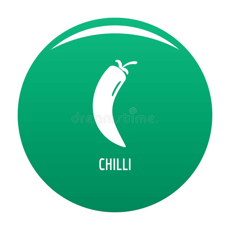 Chilli Pepper Icon Vector Green Stock Vector - Illustration of cook ...