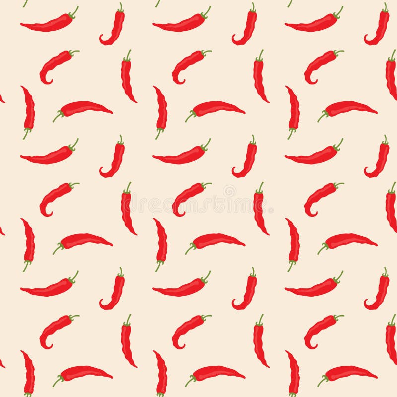 Chilli Pepper Seamless Pattern. Illustration Stock Illustration ...