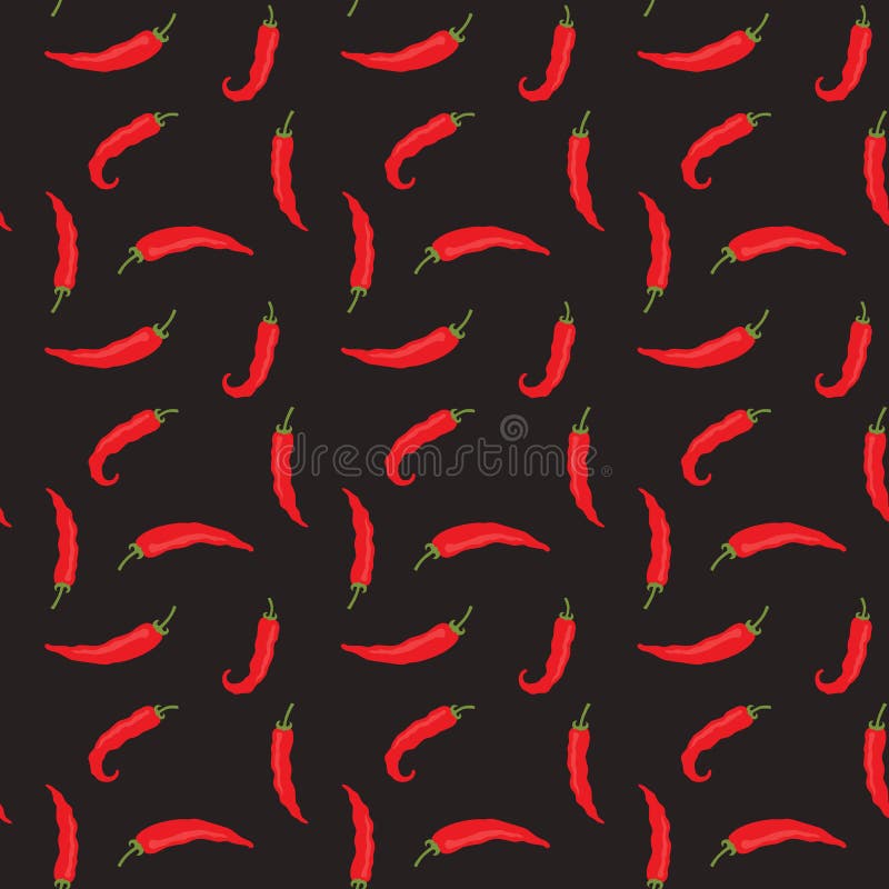 Chilli Pepper Seamless Pattern. Illustration Stock Illustration ...