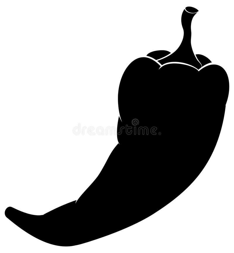 Chili pepper icon outline stock vector. Illustration of food - 103828423