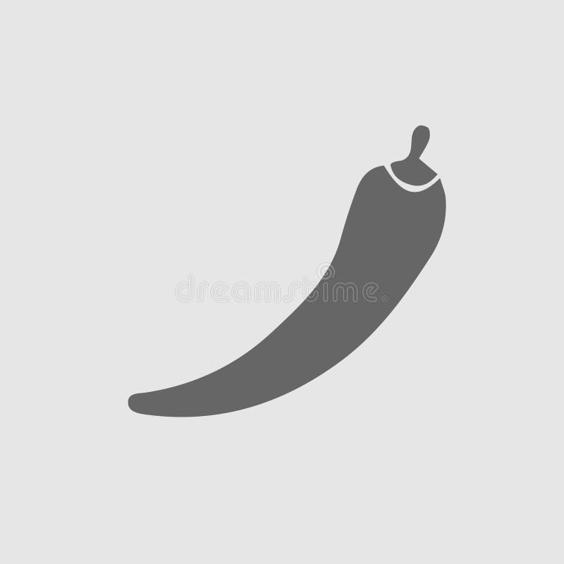 Chilli Pepper Vector Icon. Hot Symbol Stock Vector - Illustration of ...