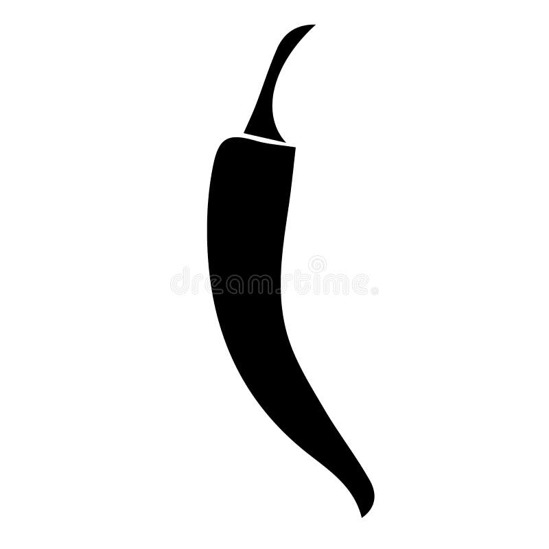 Chilli Pepper Vector Icon. Hot Symbol Stock Vector - Illustration of ...