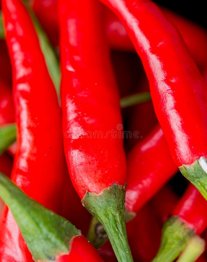 Chilli Peppers Indicates Spice Capsaicin and Chilies Stock Image ...