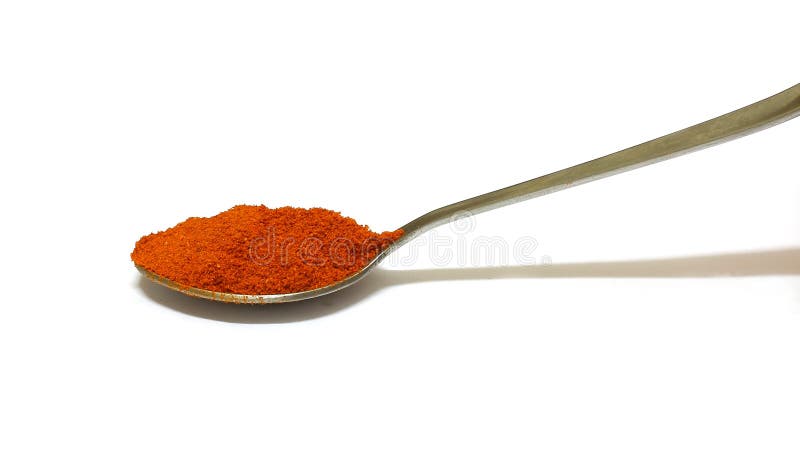 Chilli powder on spoon stock image. Image of spice, chilli - 47927647