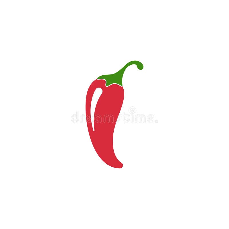 Chilli, Red Pepper Icon Logo Design Illustration Stock Vector ...