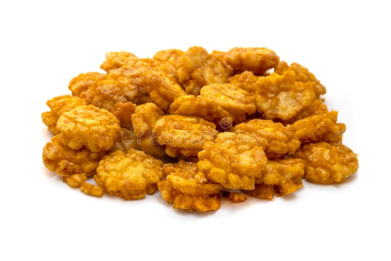 Chilli Rice Crackers stock image. Image of white, close - 202290045