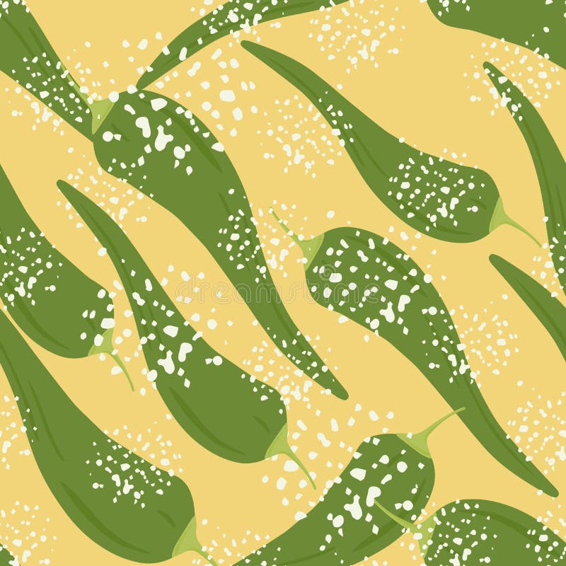Chilli Seamless Pattern on Dots Background. Chile Peppers Wallpaper ...