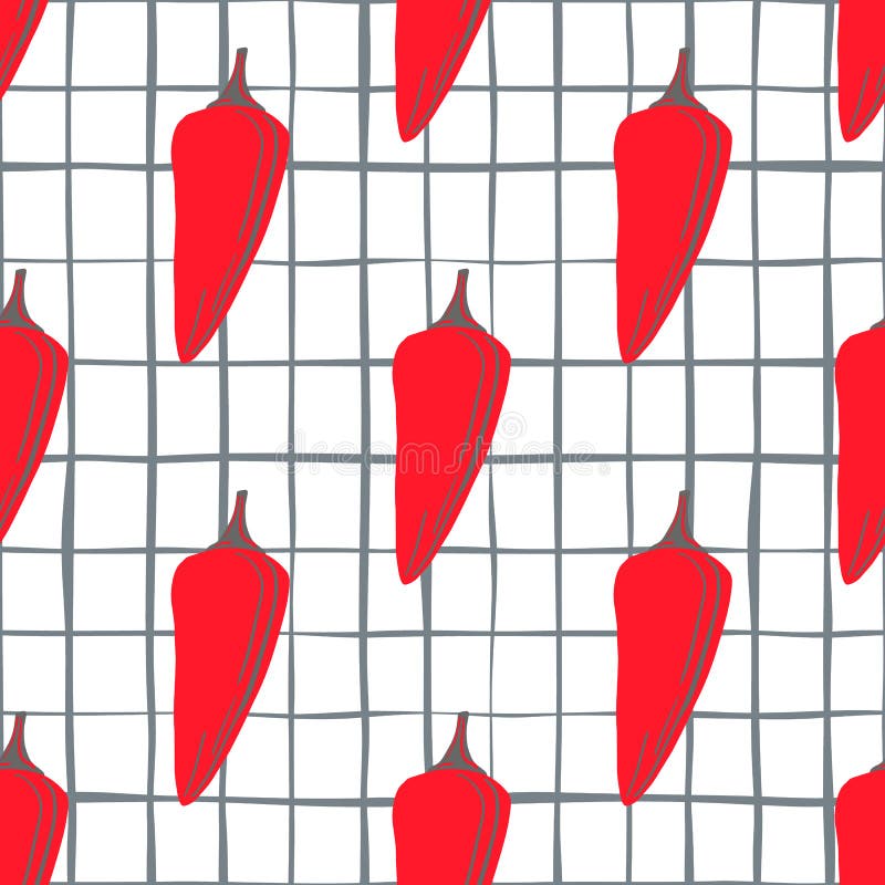 Chilli Seamless Pattern on Dots Background. Chile Peppers Wallpaper ...