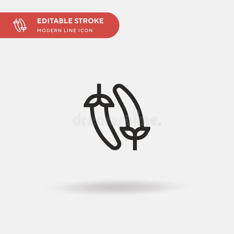 Chilli Simple Vector Icon. Illustration Symbol Design Template for Web ...