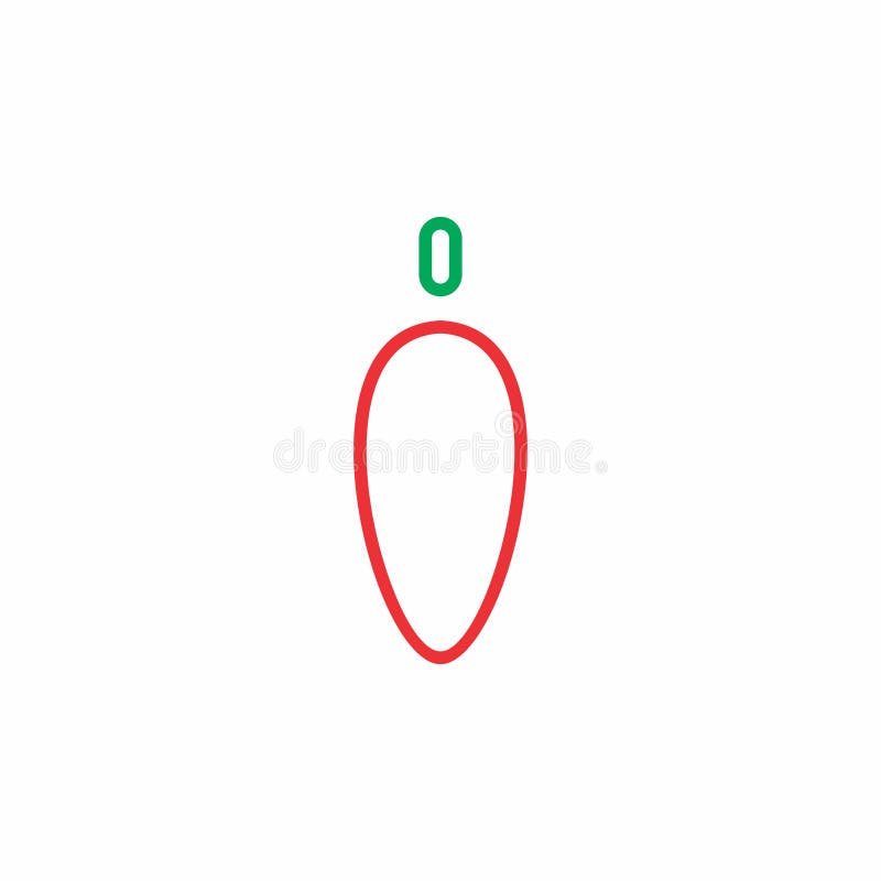 Chilli Outline Logo Design Vector Illustration Stock Vector ...