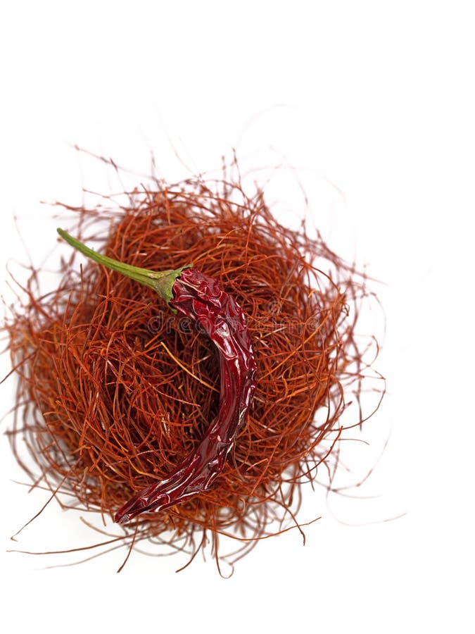 Chilli Threads Against White Background Stock Photos - Free & Royalty ...