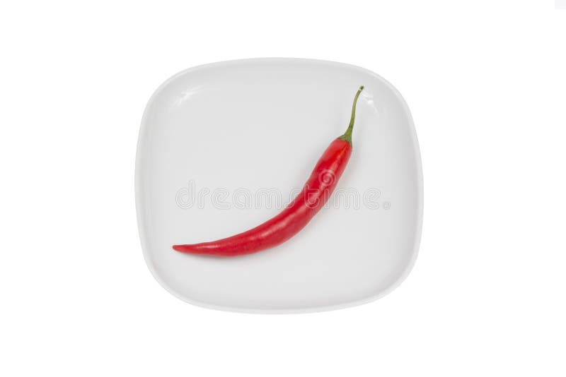 Chilli on white plate stock photo. Image of organic, mexican - 38602910
