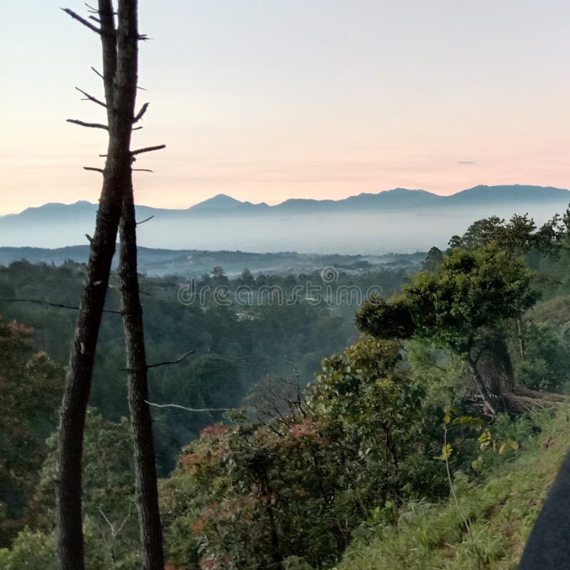 Chillin Vibes Mountain on Curug Layung Spot Stock Image - Image of spot ...