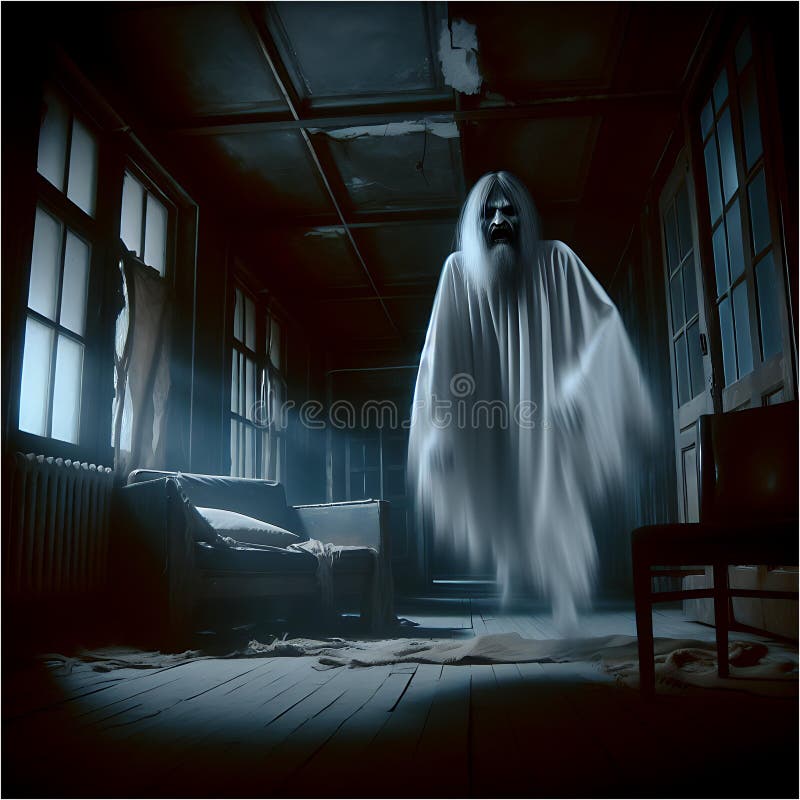 Scary ghost figure stock illustration. Illustration of creepy - 379928614