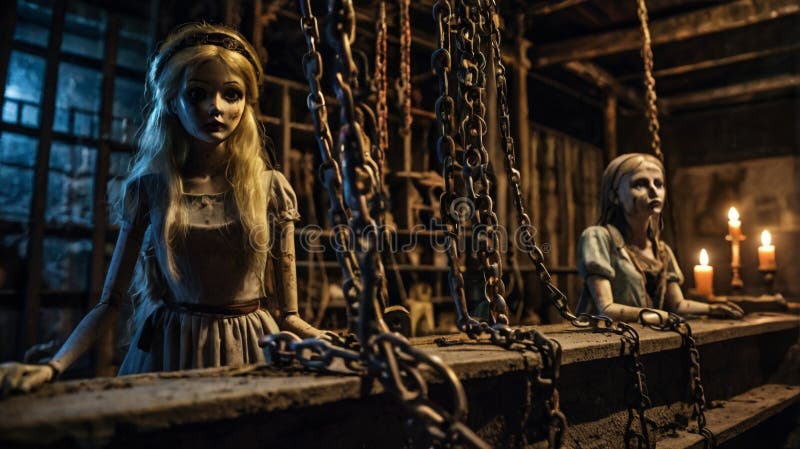 A Chilling Basement Tour Inside the Haunted House, with Rusty Chains ...