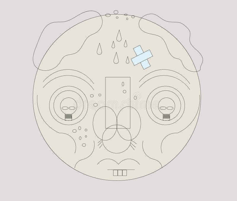 Chilling feeling face stock illustration. Illustration of afraid ...