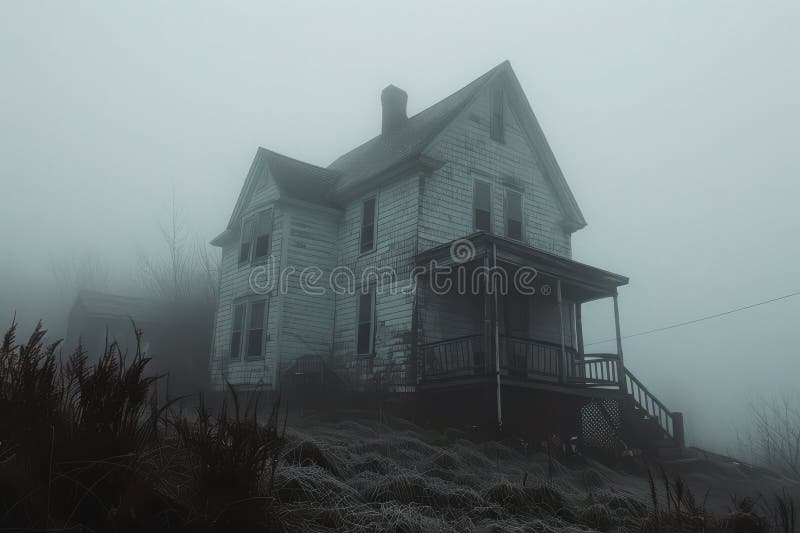 The Chilling Haunted House at the Dawn Stock Illustration ...