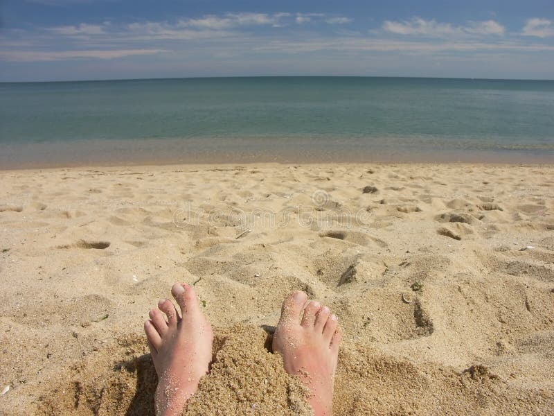 Chilling out stock photo. Image of healthy, feet, horizon - 2488736