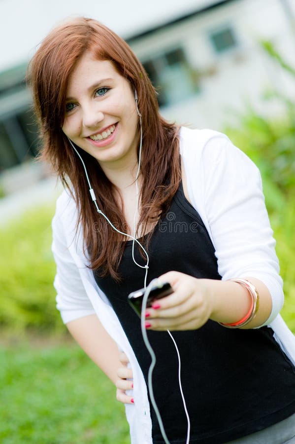 Chilling Out stock photo. Image of girl, smiling, garden - 7070876