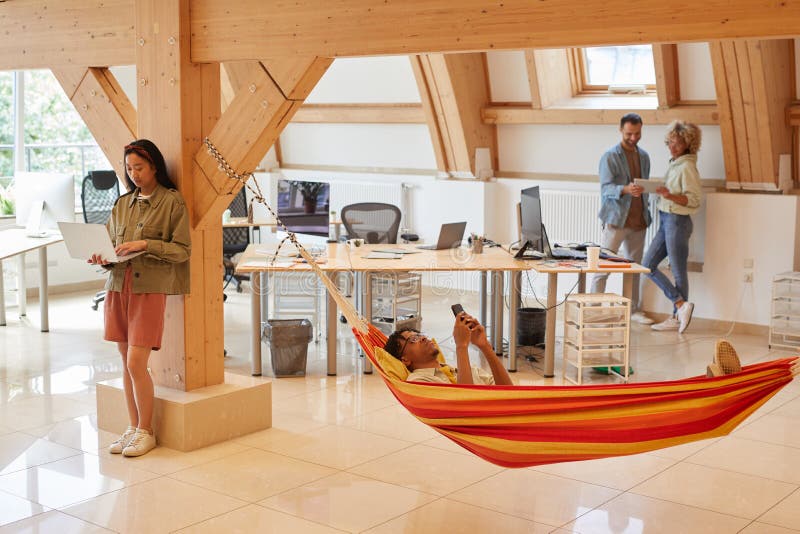 Chilling out at office stock photo. Image of cooperation - 195315558