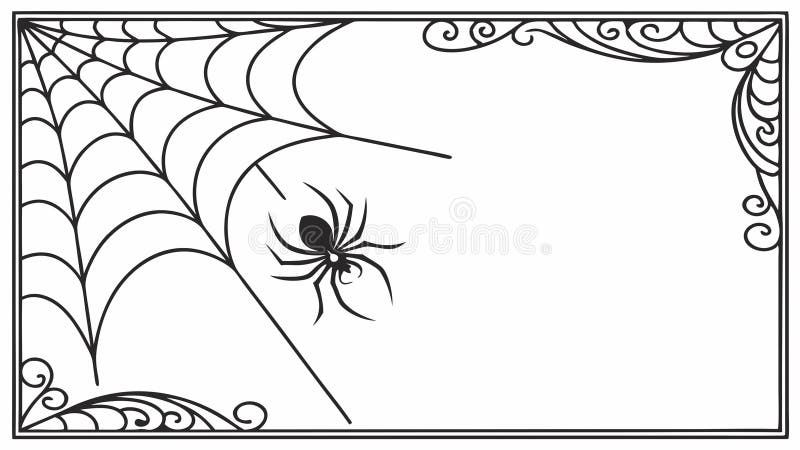 Spider Web Corner Element Halloween Decoration, Vector Design ...