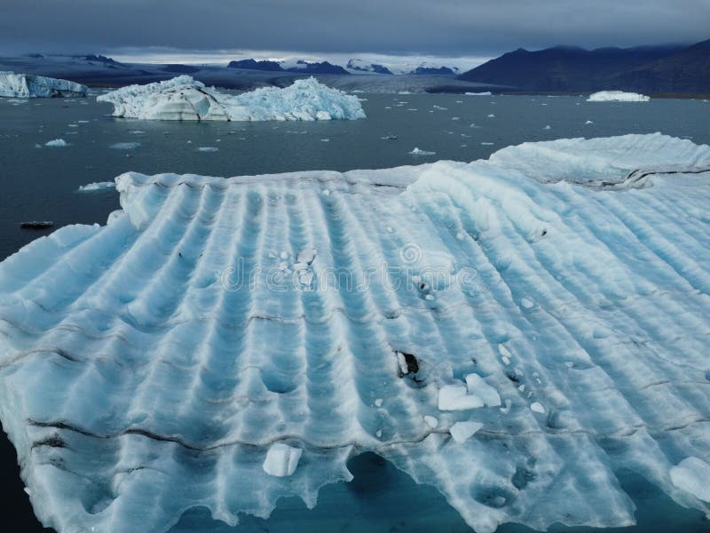 Chilling View of Glacier on a Calm Coast Stock Image - Image of cold ...