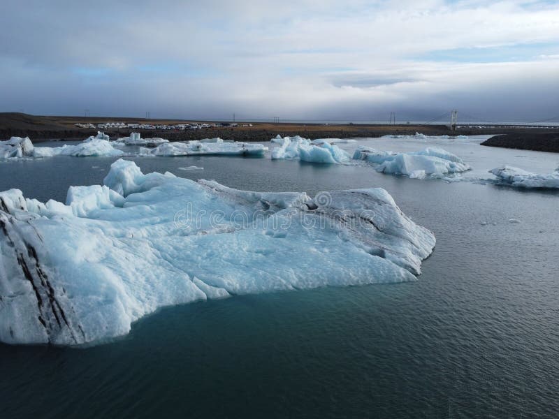 Chilling View of Glacier on a Calm Coast Stock Image - Image of ...