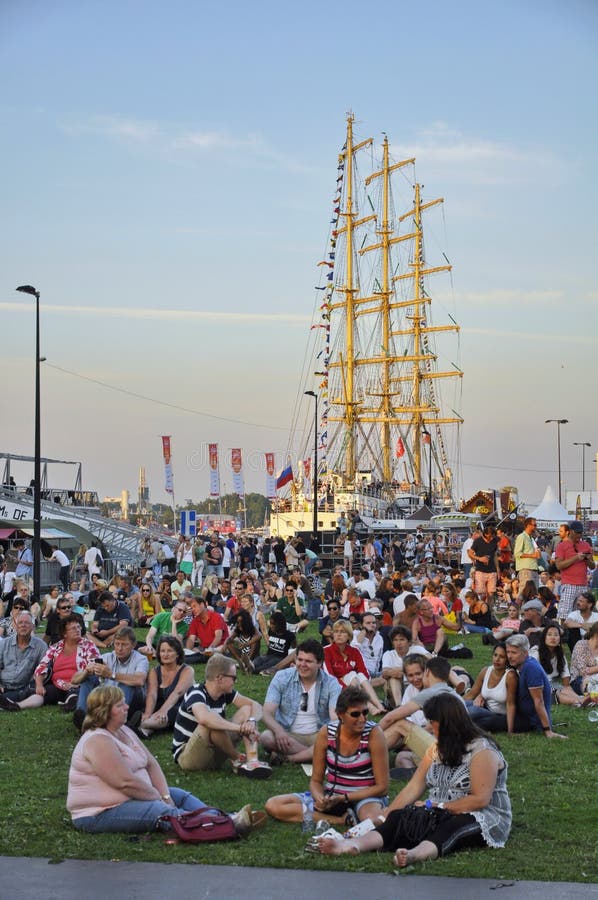 Chilling Visitors at the Sail Amsterdam Event. Editorial Photo - Image ...