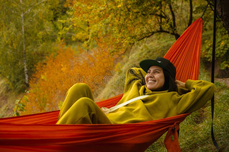 Chilling Woman Laying Down Hammock Stock Photos - Free & Royalty-Free ...