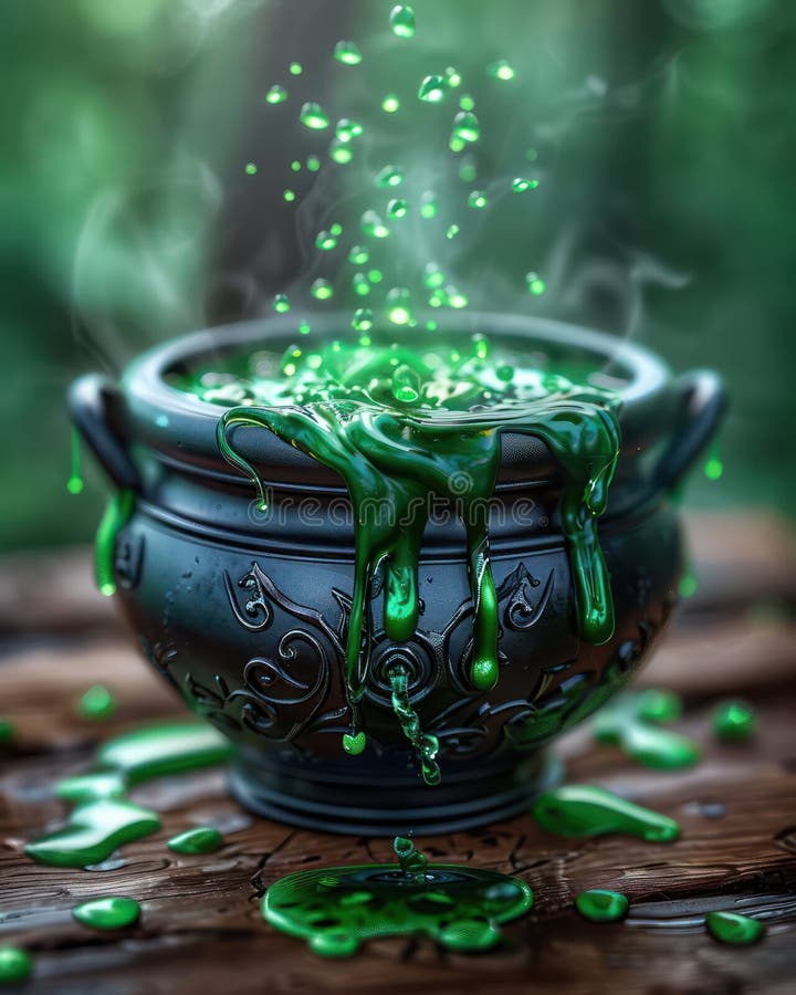 Witch Cauldron with Bubbling Potion, Magical and Eerie Halloween Prop ...