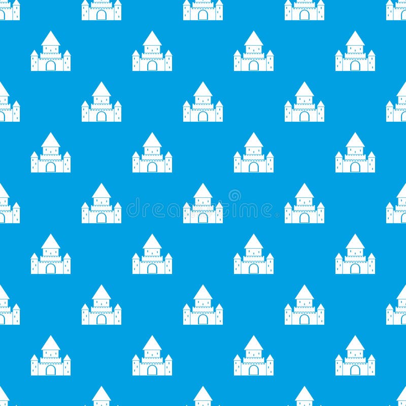 Chillon Castle, Switzerland Pattern Seamless Blue Editorial Stock Image ...