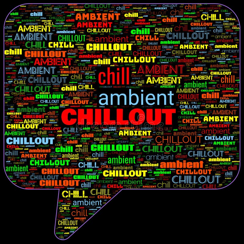 Chillout Chill Music Creative Background Stock Illustration ...