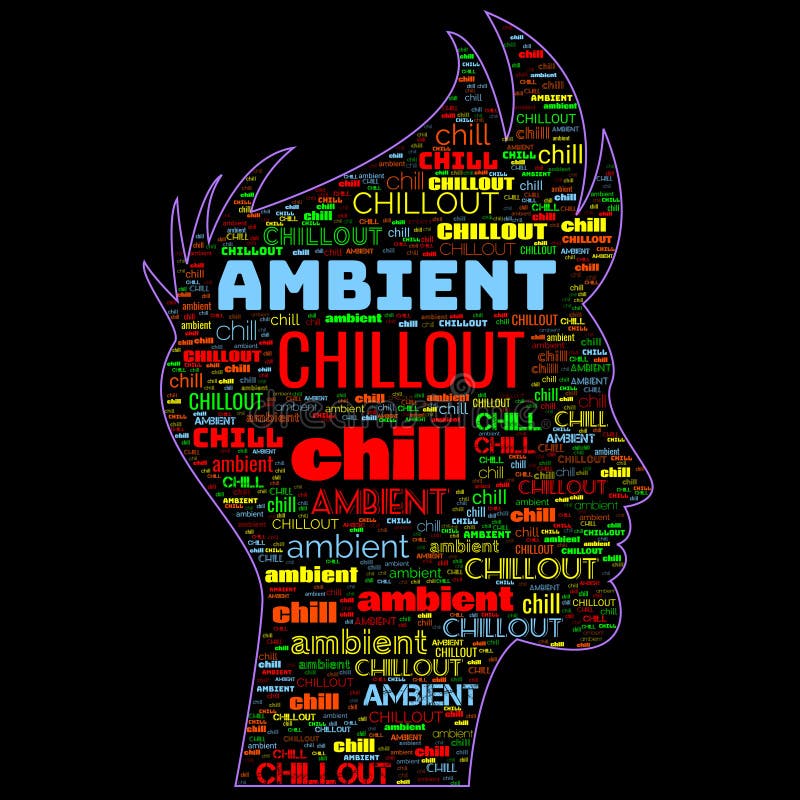 Chillout Chill Music Creative Background Stock Illustration ...