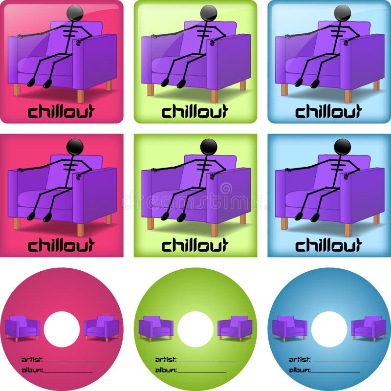 Chillout disc covers stock vector. Illustration of cover - 24059312
