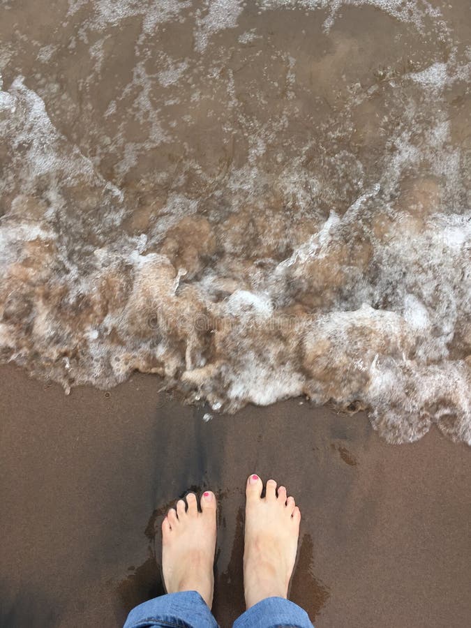 Chilly Beach Day stock image. Image of waves, water - 103639221