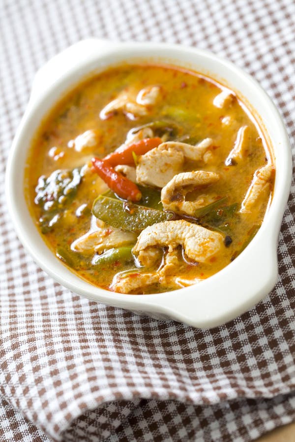 Chilly Chicken Tom Yum Close Up Stock Photo - Image of plate, thai ...