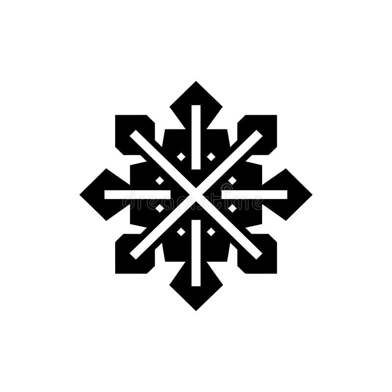 Chilly Flake Snowflake Icon Stock Vector - Illustration of symbol ...