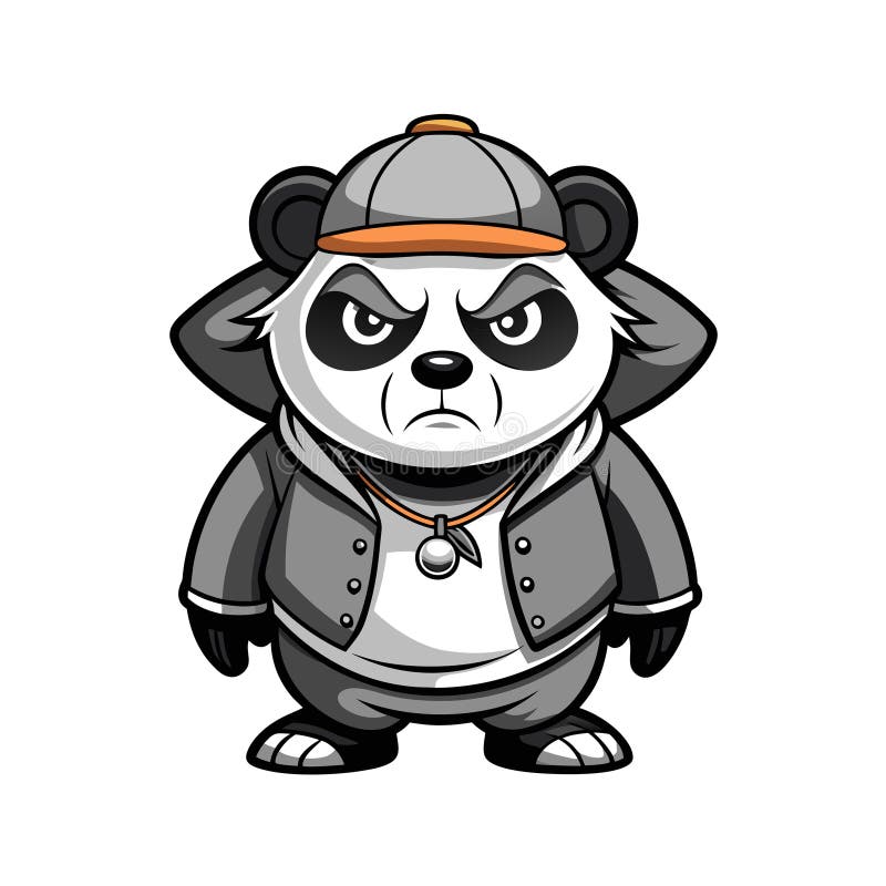 Chilly Panda in Cosplay Vector Illustration Stock Illustration ...
