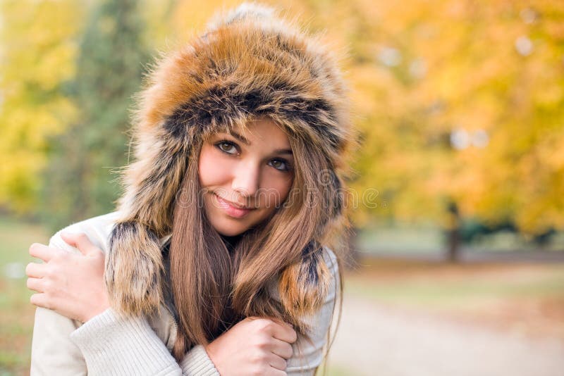 Chilly weather... stock photo. Image of attractive, portrait - 22349066