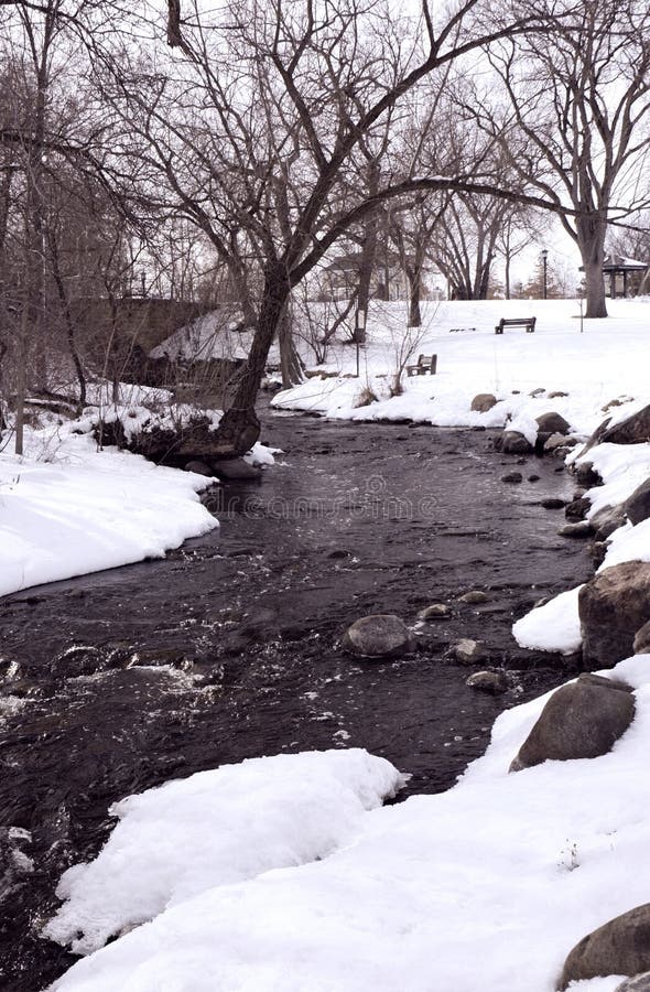 Chilly Winter Stream stock photo. Image of stream, landscape - 608872