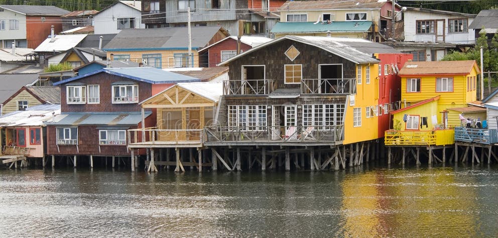 Chiloe Castro Chile stock photo. Image of homes, culture - 19155060